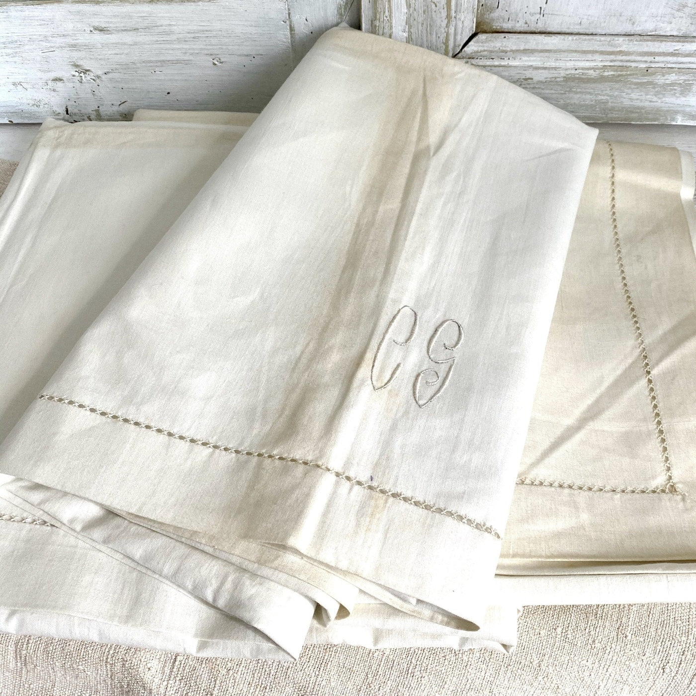 monogrammed bed linen