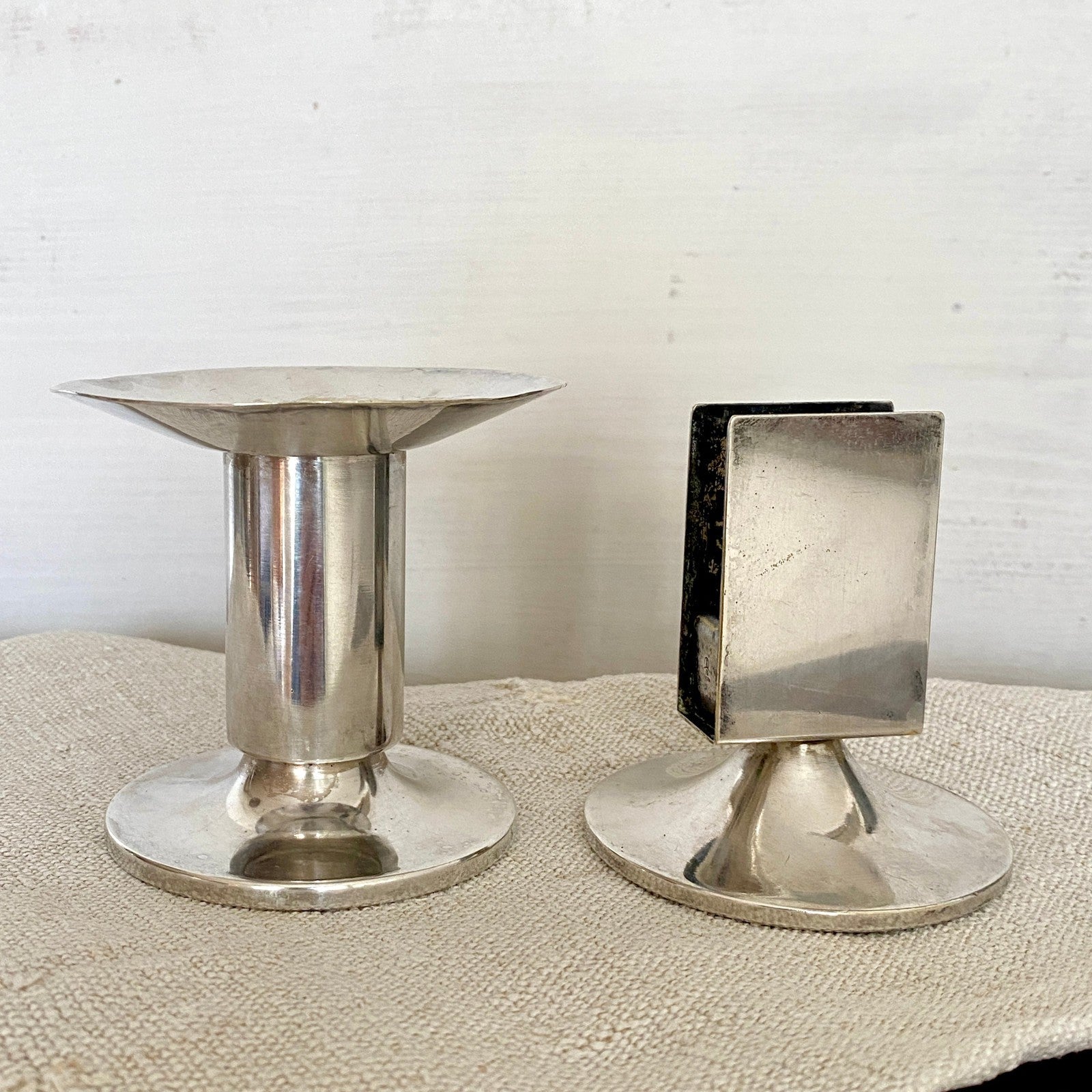 Art Deco WMF IKORA silverplate candleholder matchbox holder | SweetAntik
